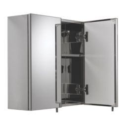 Croydex Double Door Bathroom Cabinet 430mm x 160mm x 440mm Screwfix