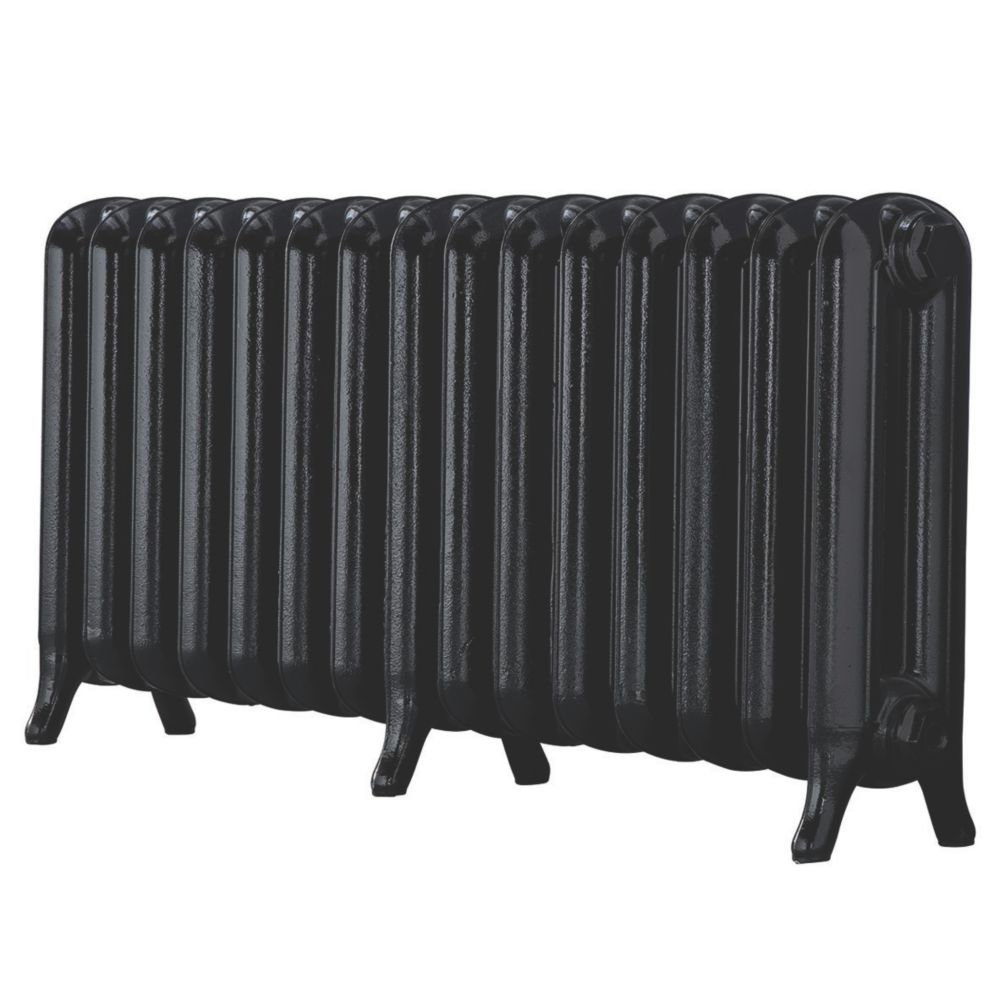 Arroll 549mm x 1174mm 4350BTU Black Cast Iron 2 Column Radiator - Screwfix