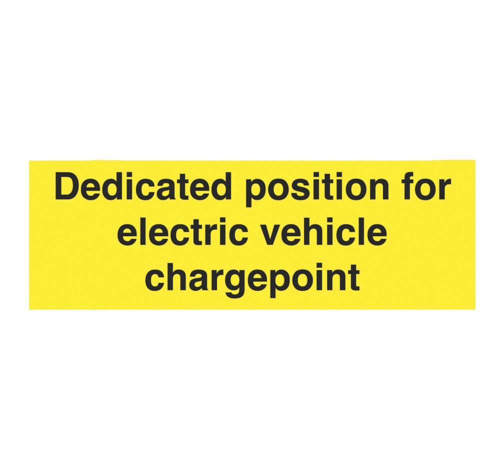 Essentials EV Dedicated Position Labels 75mm x 25mm 10 Pack - Screwfix