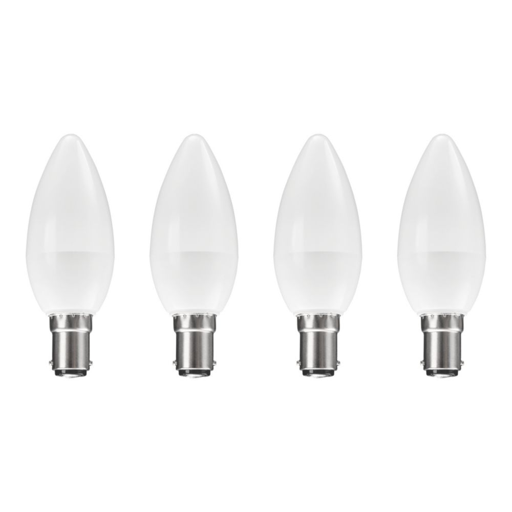 Essentials B15 Candle LED Light Bulb 250lm 25W 4 Pack - Screwfix