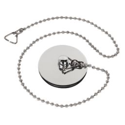 Essentials Bath Chrome Bath Plug & Chain 44mm - Screwfix