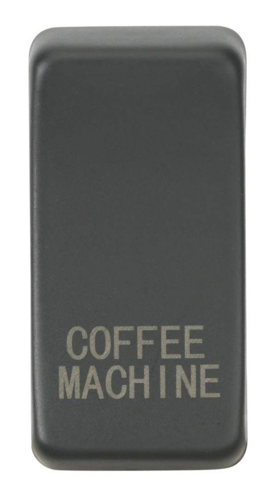 Knightsbridge 'COFFEE MACHINE' Switch Cover Anthracite - Screwfix