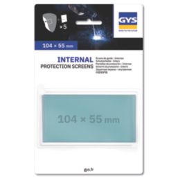 Gys Welding Helmet Internal Replacement Lenses 55mm x 104mm 5 Pack - Screwfix