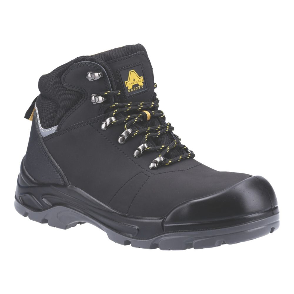 Amblers AS252 Size 7 Black Water-Resistant Steel Toe Cap Safety Boots ...