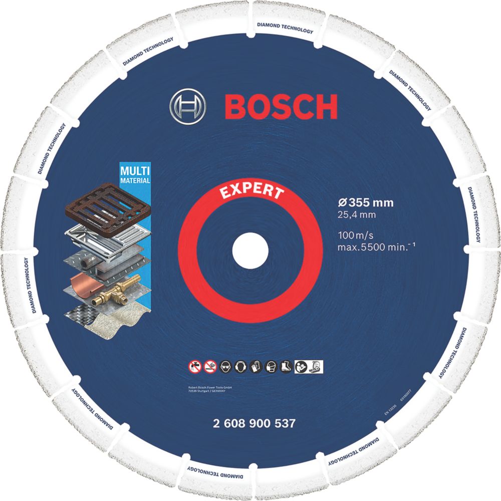 Bosch Expert Multi-Material Diamond Cutting Disc 355mm x 25.4mm - Screwfix