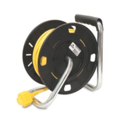 Stanley 13A 4-Gang 25m Cable Reel + 2.1A 2-Outlet Type A USB Charger ...