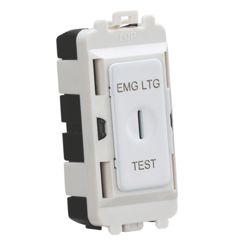 Knightsbridge 20AX Grid SP Emergency Lighting Test Key Switch Matt ...
