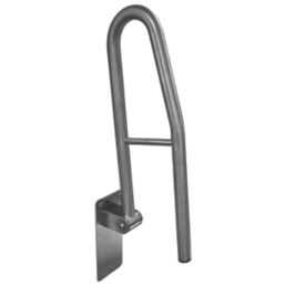 Doc M Contemporary Folding Grab Rail Chrome 600mm x 198mm x 32mm - Screwfix