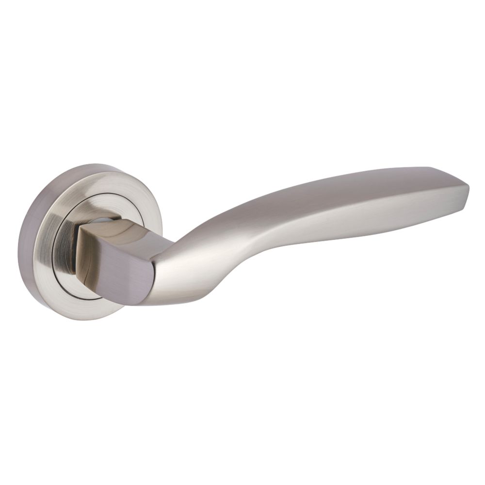 Smith & Locke Rhossilli Fire Rated Lever on Rose Door Handles Pair ...