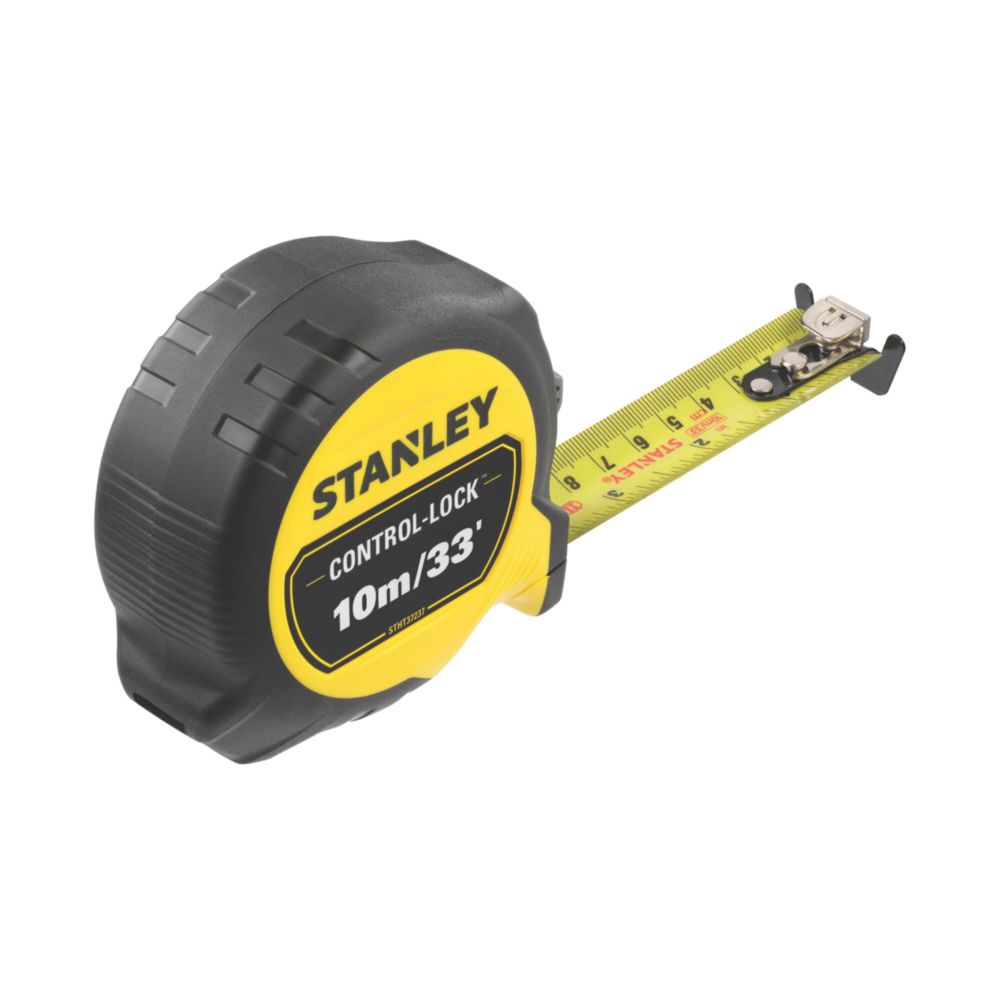 Stanley Control-Lock 10m Tape Measure - Screwfix