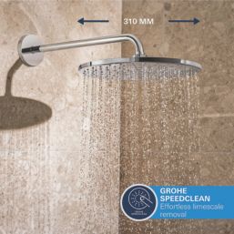 Grohe Precision 310 Round HP Rear-Fed Concealed Chrome Thermostatic Shower System - Screwfix