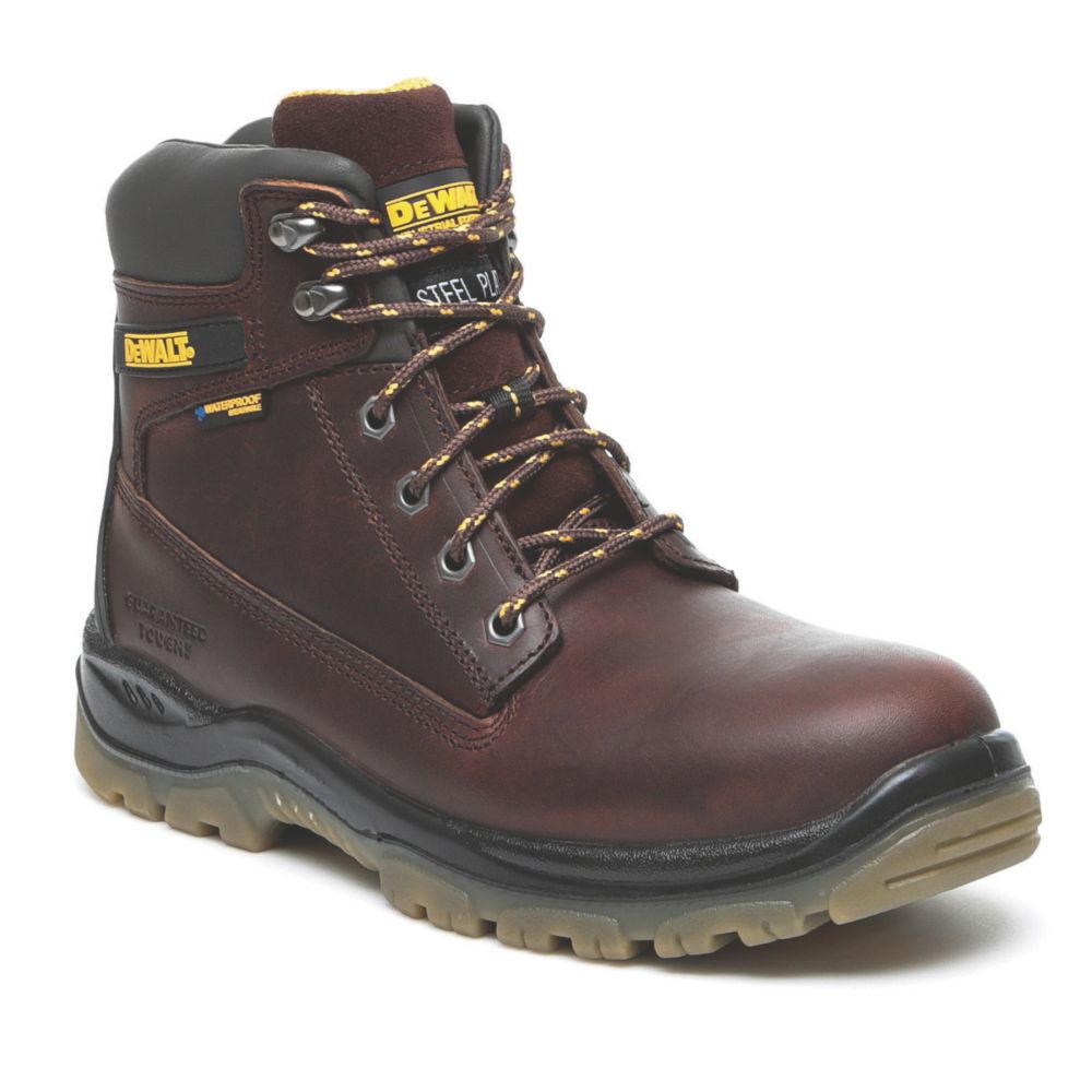 DEWALT Titanium Size 7 Tan Waterproof Steel Toe Cap Safety Boots - Screwfix