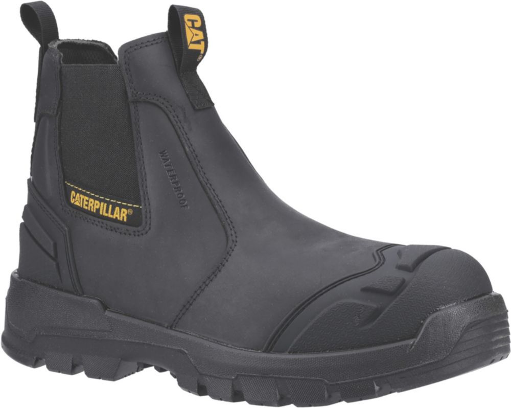 CAT Striver XL Size 8 Black Waterproof Steel Toe Cap Safety Boots - Screwfix