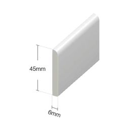 Crystal uPVC Window Trim White 2497mm x 45mm - Screwfix