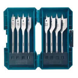 Erbauer Flat Wood Bit Set 8 Pieces - Screwfix