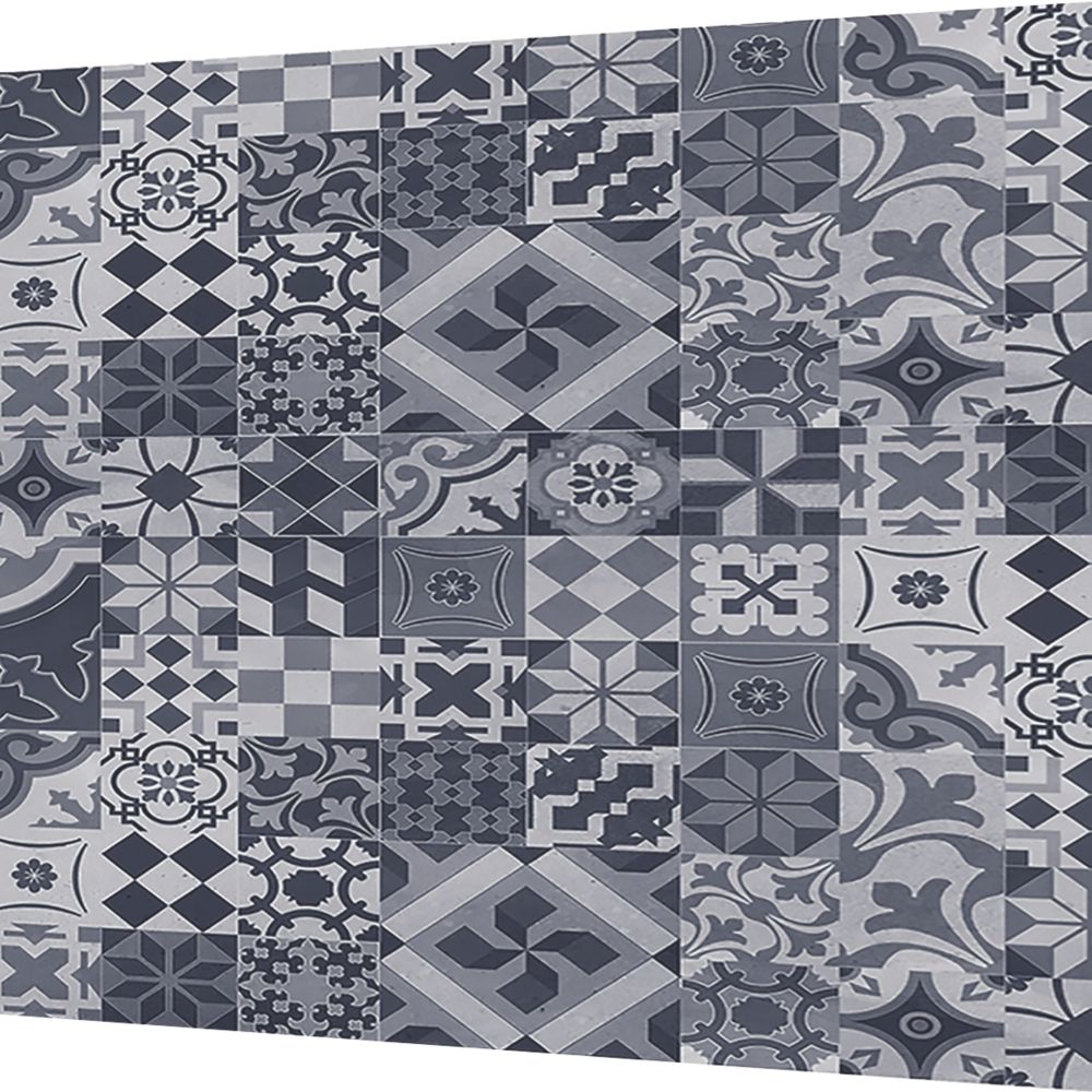 Splashwall Grey/White/Black Alloy Splashback 900mm x 800mm x 4mm - Screwfix