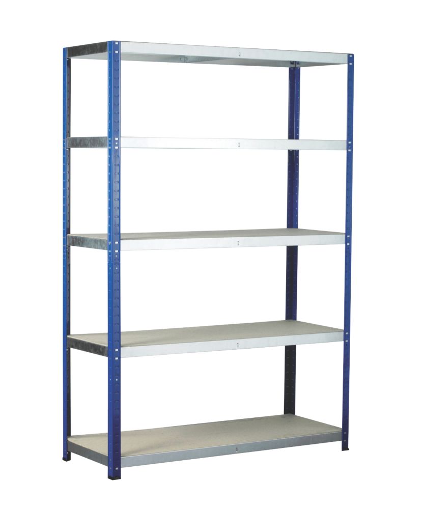 Barton Ecorax 5-Tier Metal Garage Shelving Unit 1200mm x 450mm x 1760mm ...