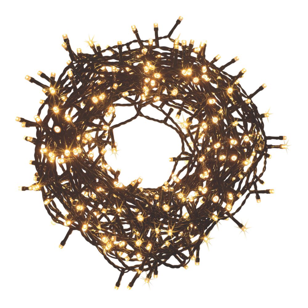 400 LED Indoor & Outdoor Warm White String Christmas Lights - Screwfix