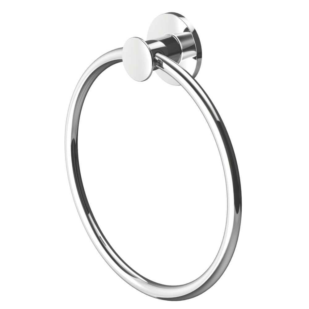 Swirl Caldew Bathroom Towel Ring Chrome - Screwfix
