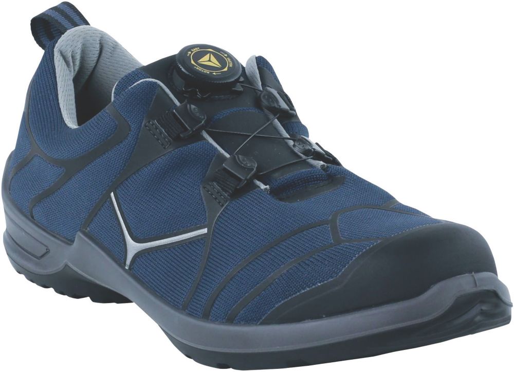 Delta Plus Positano Size 6.5 Blue Steel Toe Cap Safety Trainers - Screwfix