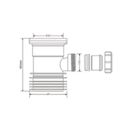McAlpine Push-Fit 1-Boss Single Socket Toilet Connector Pipe White ...