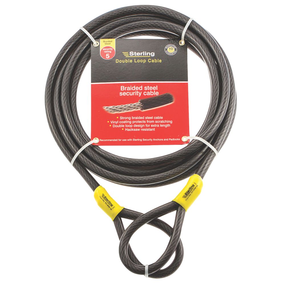 Sterling Steel Braided Security Cable 9m x 12mm - Screwfix