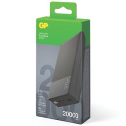 GP Batteries M2+MP20C 20,000mAh Mobile Powerbank - Screwfix