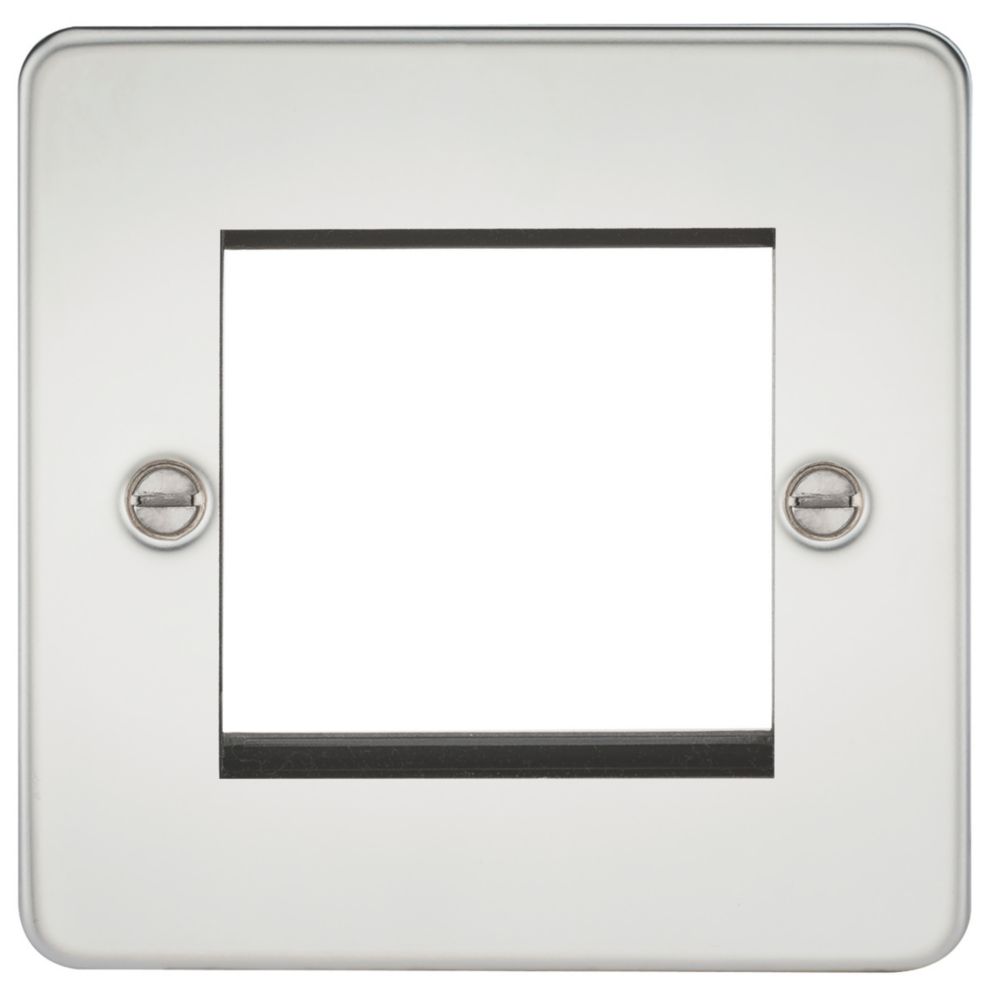 Knightsbridge Flat Plate 2-Module Modular Faceplate Polished Chrome ...