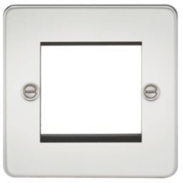 Knightsbridge Flat Plate 2-Module Modular Faceplate Polished Chrome ...