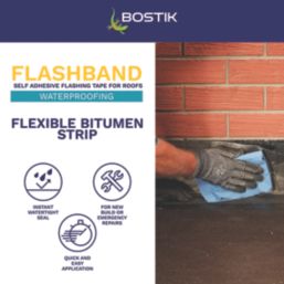 Bostik Flashband Grey 10m x 100mm - Screwfix