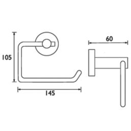 Bristan Round Toilet Roll Holder Black - Screwfix