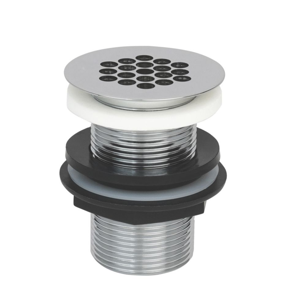 Flomasta Unslotted Free Flowing Grated Basin Waste Chrome-Plated Brass ...