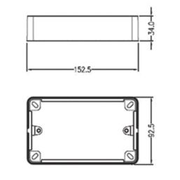 Knightsbridge 2-Gang White Surface Box Spacer 32mm - Screwfix