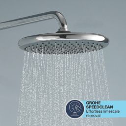 Grohe Vitalio Start 250 HP Rear-Fed Exposed Chrome Thermostatic Shower System - Screwfix