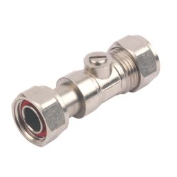 Flomasta Straight Service Valve 15mm x 1/2" - Screwfix