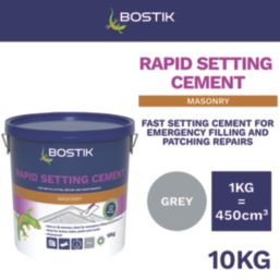 Bostik Rapid Setting Cement Grey 10kg - Screwfix
