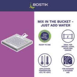 Bostik Rapid Setting Cement Grey 10kg - Screwfix