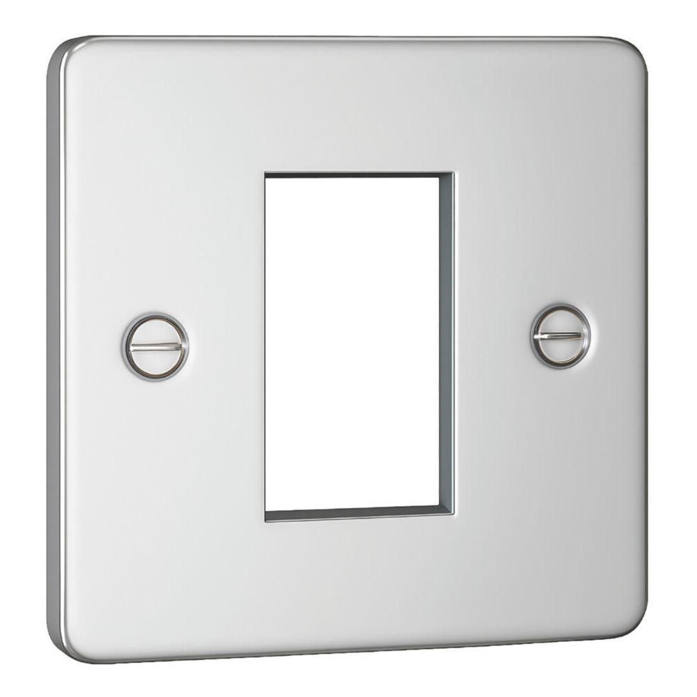 Knightsbridge 1-Module Modular Faceplate Polished Chrome - Screwfix