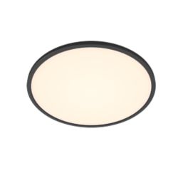 Philips SuperSlim LED Ceiling Light IP20 Black 15W 1300lm - Screwfix