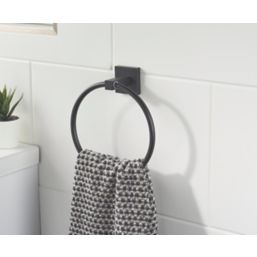 Bristan Square Towel Ring Black - Screwfix