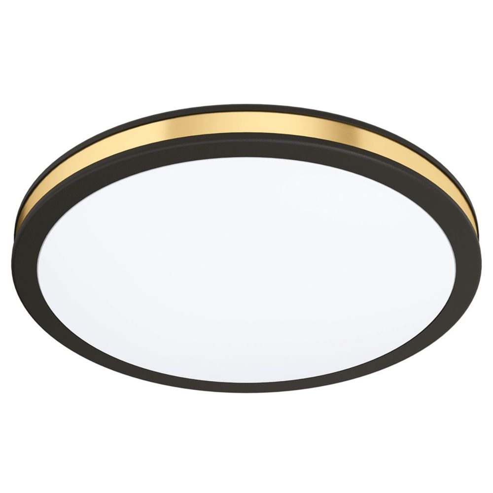 Eglo Pescaito LED Ceiling Light Black/Gold Effect 10W 1100lm - Screwfix
