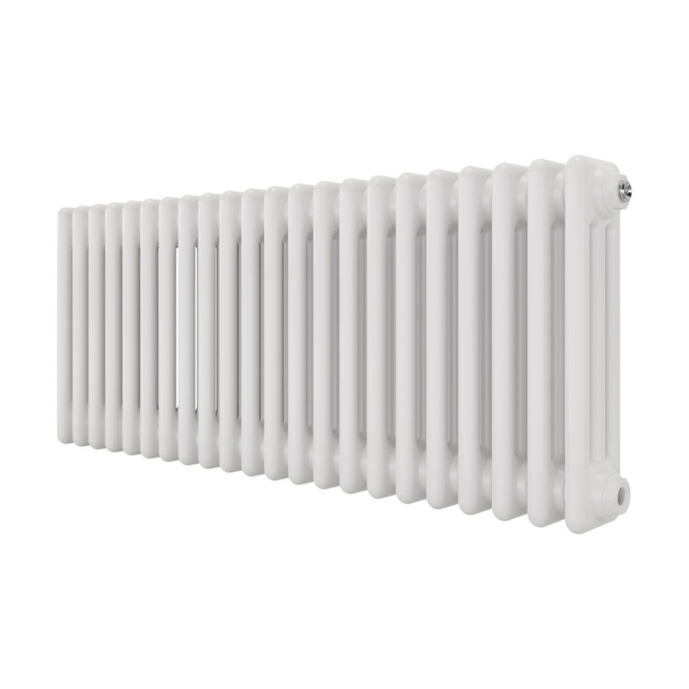Azur 400mm x 1010mm 3033BTU White Horizontal 3 Column Radiator - Screwfix