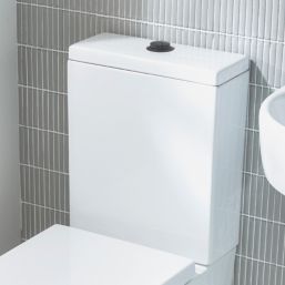 Trade Dual-Flush Close Couple Cistern Flushing Button Black - Screwfix