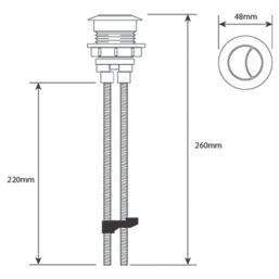 Trade Dual-Flush Close Couple Cistern Flushing Button Black - Screwfix