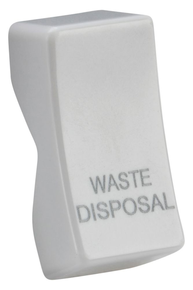 Knightsbridge 'WASTE DISPOSAL' Switch Cover White - Screwfix