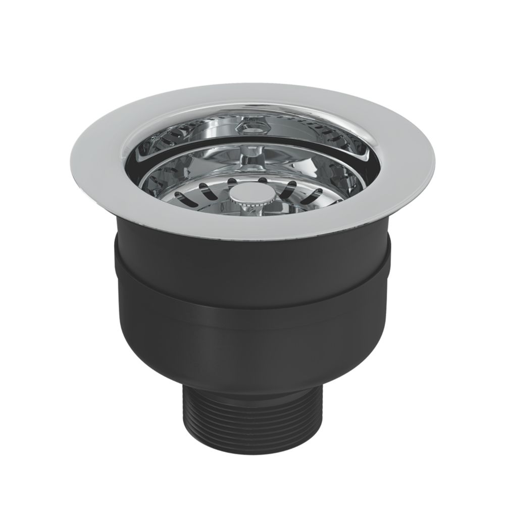 ETAL Top-Fit Kitchen Sink Waste Chrome 90mm - Screwfix