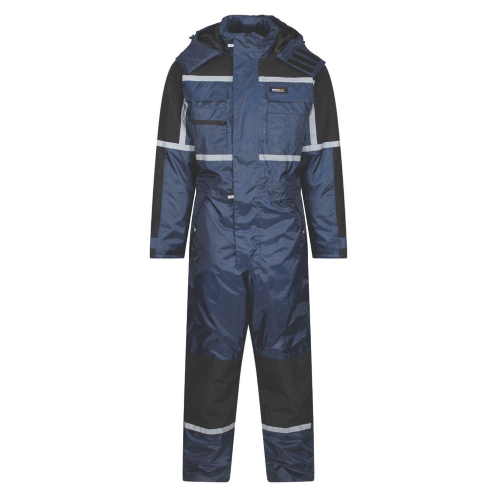 Regatta Waterproof Insulated Coverall All-in-1s Navy XXXX Large 50 ...