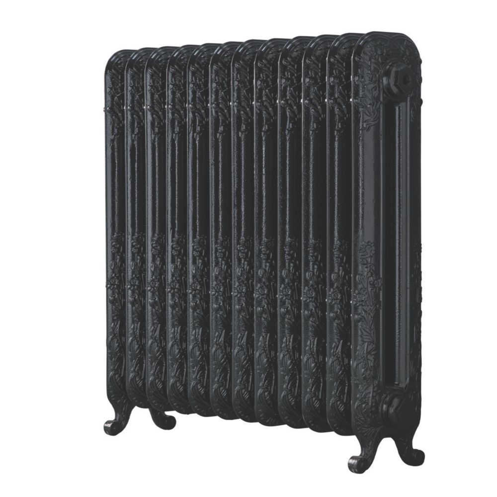 Arroll 794mm x 814mm 4260BTU Black Cast Iron 2 Column Radiator - Screwfix