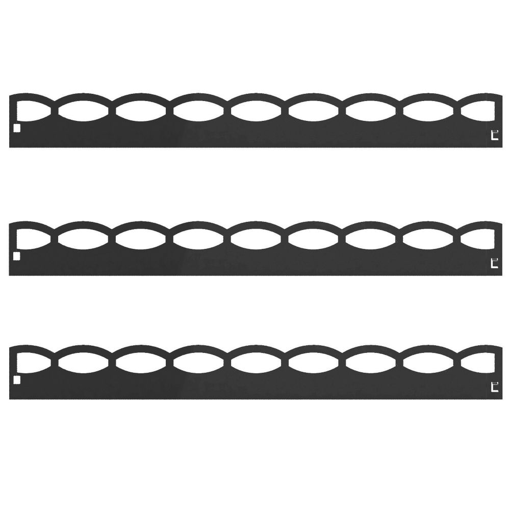 Apollo Metal Lawn Edge Kit (Cutout) Matt Black Powder Coated 0.91m ...