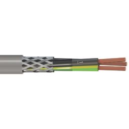 Time 3-Core CY Grey 0.75mm² Screened Control Cable 1m Coil - Screwfix
